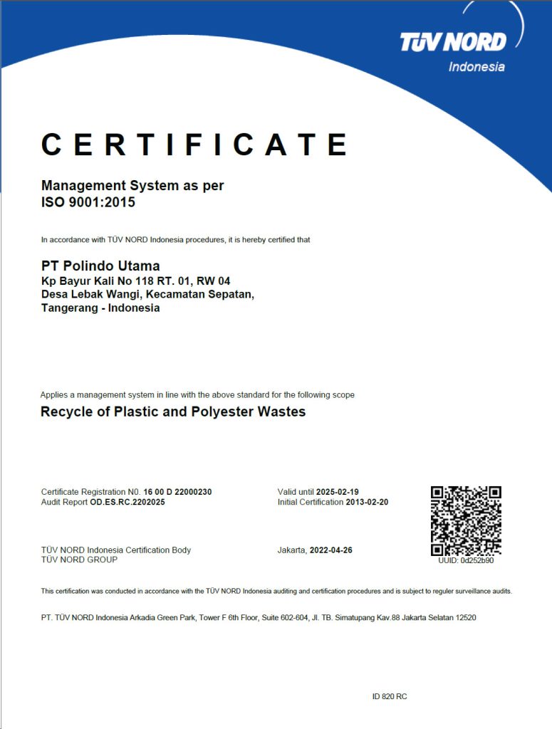 Indonesia’s PET Flakes Manufacturer - Polindo Utama Recycle