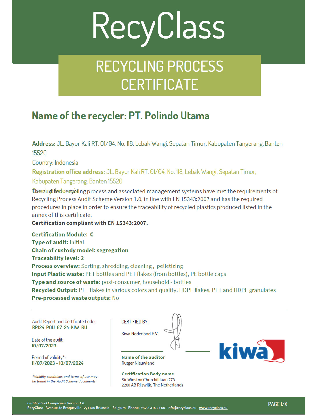 Indonesia’s PET Flakes Manufacturer - Polindo Utama Recycle